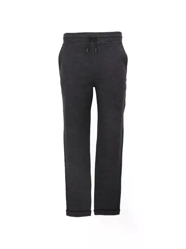 Isaia Charcoal Drawstring Track Shorts