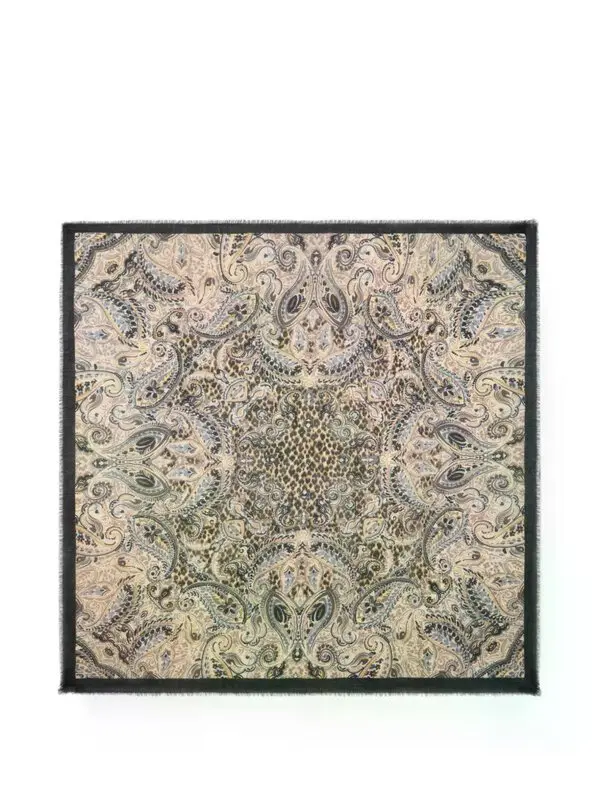Etro Paisley Leopard-print Shawl