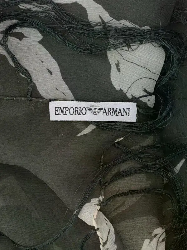 Emporio Armani Floral-print Silk Scarf