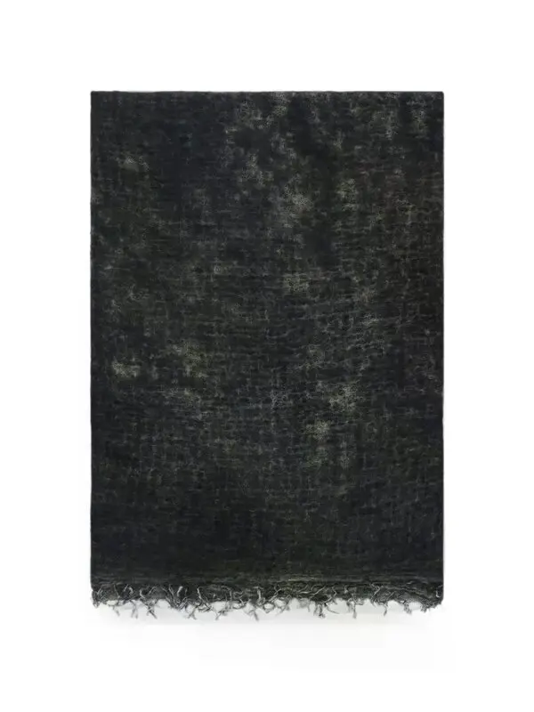 Avant Toi Fringed Cashmere Scarf - Black