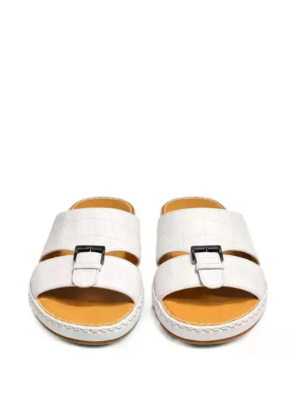DOUCAL'S Croc-effect Buckle-fastening Sandals