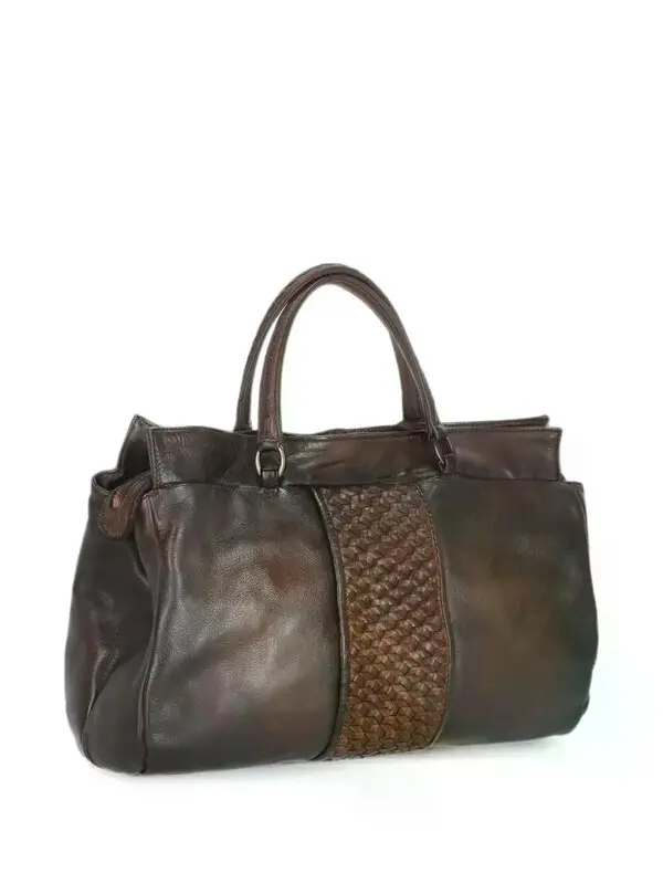 REPTILE'S HOUSE Braided Leather Tote Bag - Brown