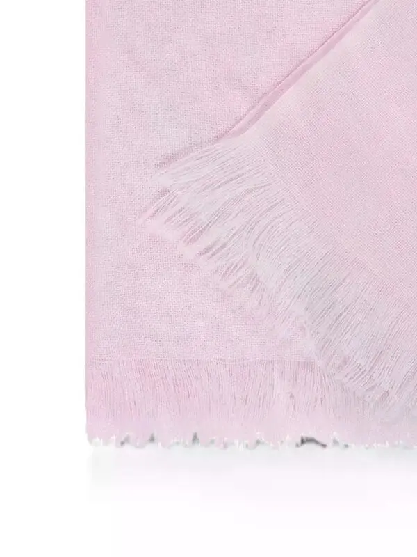 Eric Bompard Fringed Cashmere Scarf - Pink