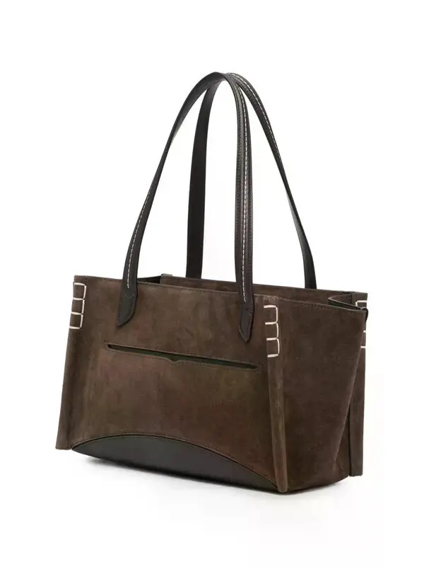 JW Anderson Contrast Stitch Suede Tote Bag