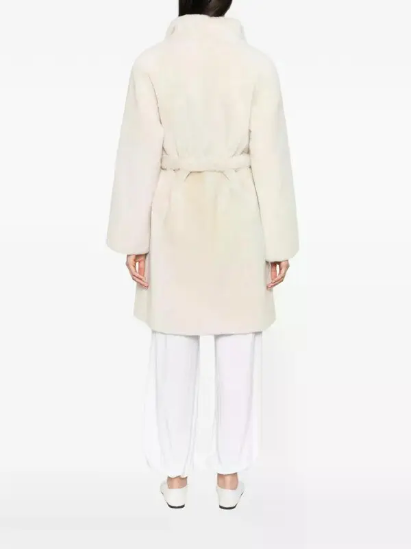 YVES SALOMON Belted Shearling Coat