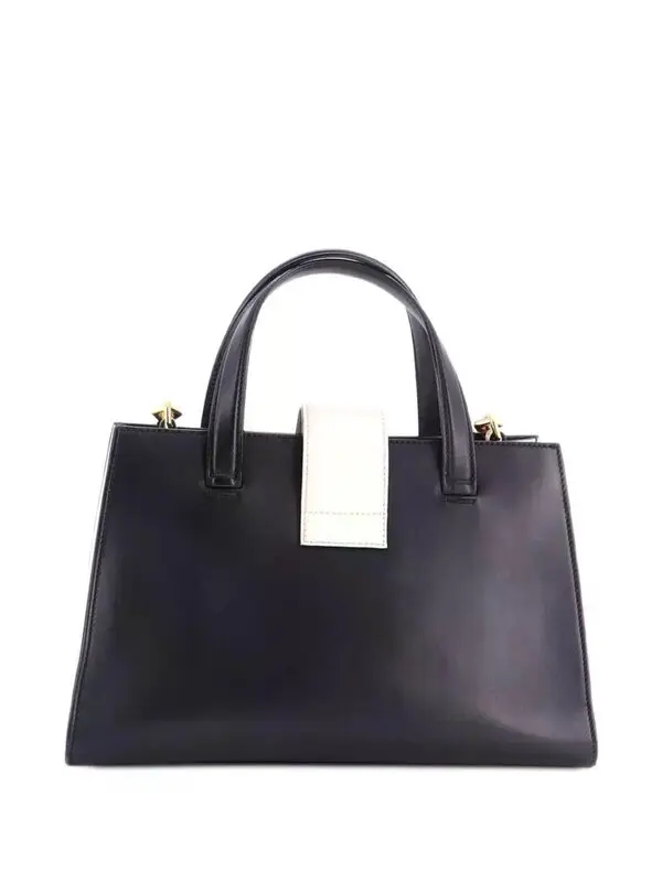 Gucci Bamboo Buckle Leather Satchel - Black