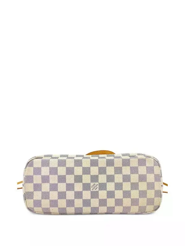 LOUIS VUITTON Damier Azur Neverfull Pm Shoulder Bag - White