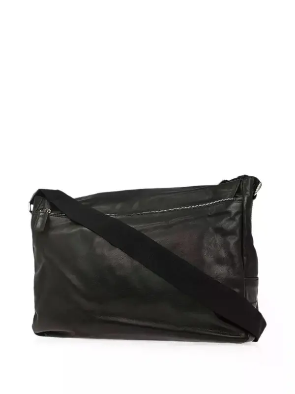 Prada Calf Leather Messenger Bag With Buckle Fastening - Black