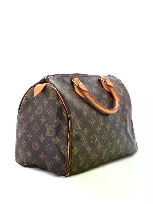 LOUIS VUITTON Speedy Monogram Canvas 30 Satchel - Brown
