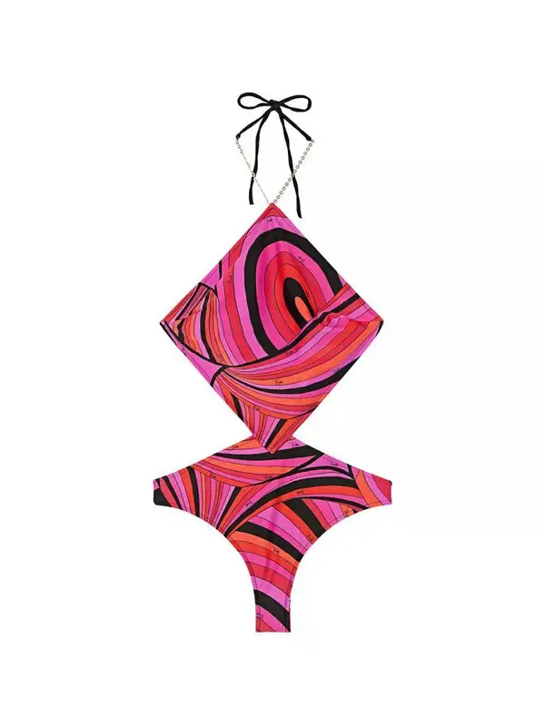 Emilio Pucci Iride-print Trikini - Pink