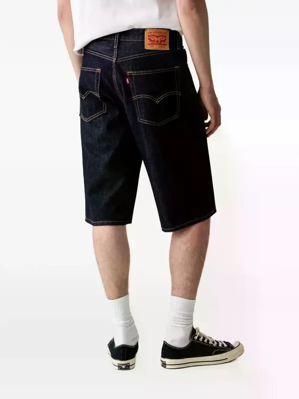 LEVI'S 470 Logo-patch Denim Shorts - Blue