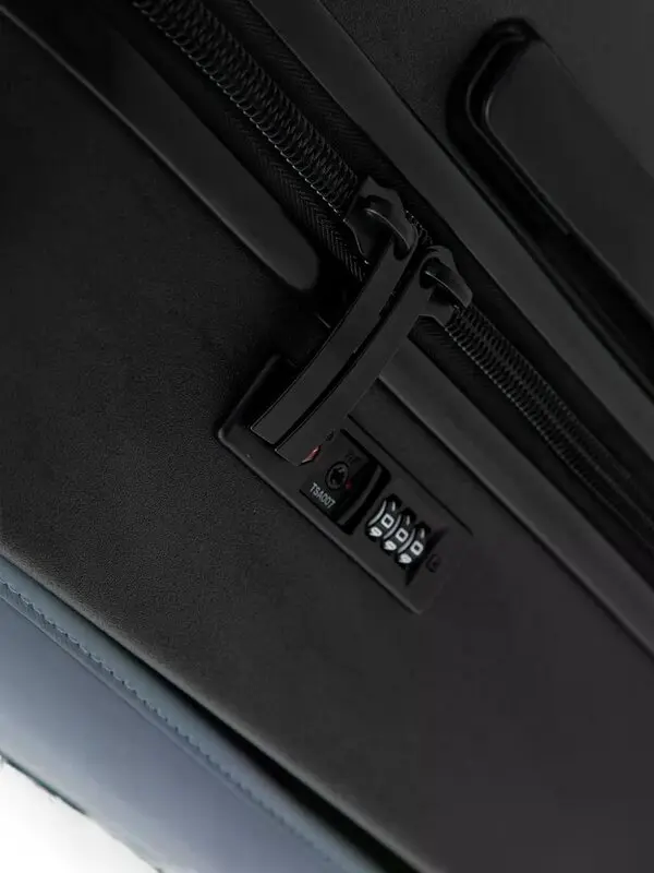 Rains Embossed Logo Buckle-strap Suitcase