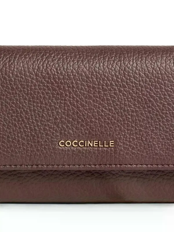 COCCINELLE Grained Leather Tri-fold Wallet
