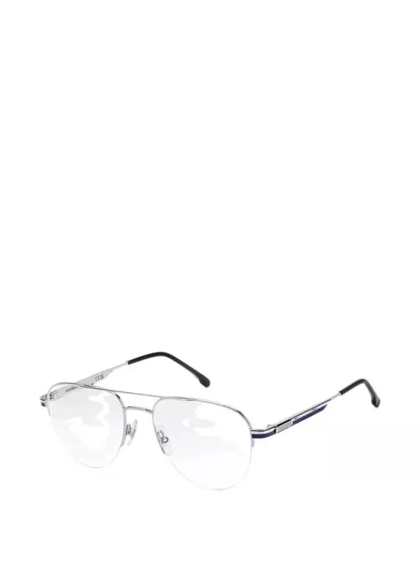 Carrera Eyewear Double-bridge Pilot-frame Glasses - Silver