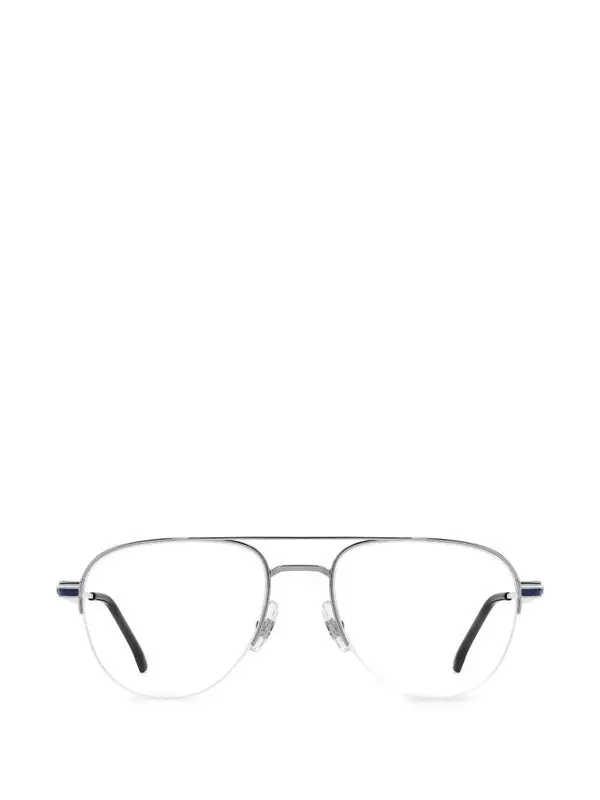 Carrera Eyewear Double-bridge Pilot-frame Glasses - Silver