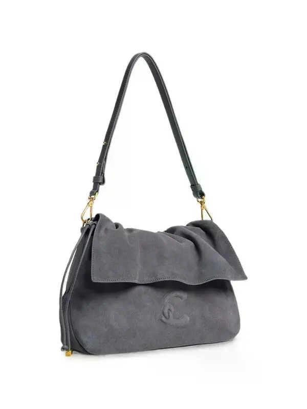 COCCINELLE Small Lidia Logo-embossed Suede Shoulder Bag