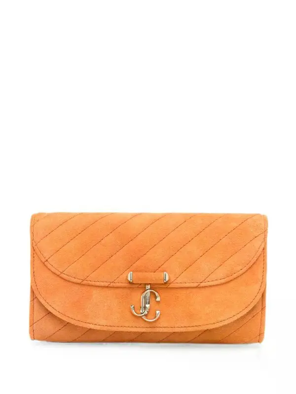 JIMMY CHOO Quilted Leather Chain-strap Wallet - Orange