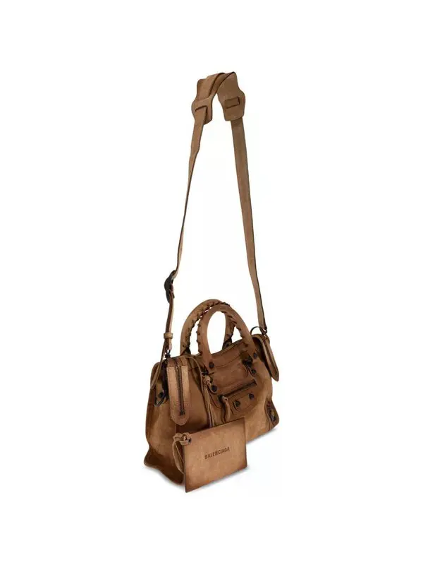 Balenciaga Small Le City Suede Tote Bag - Brown