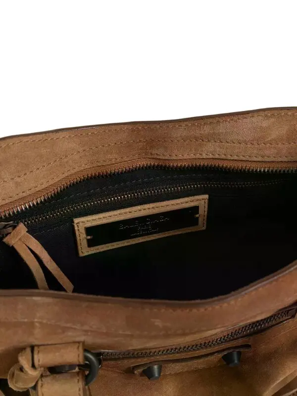 Balenciaga Small Le City Suede Tote Bag - Brown
