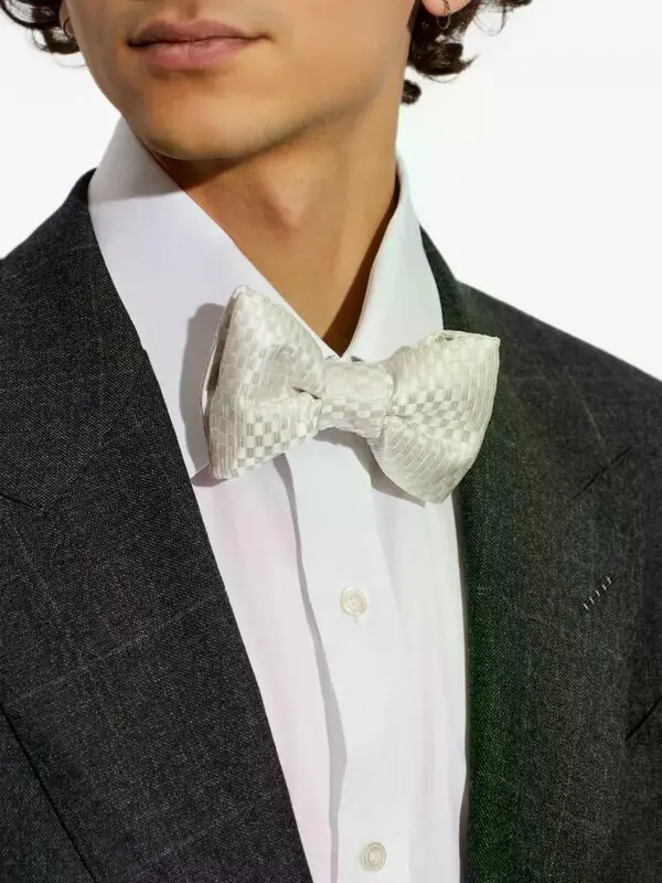 TOM FORD Check-pattern Silk Bow Tie