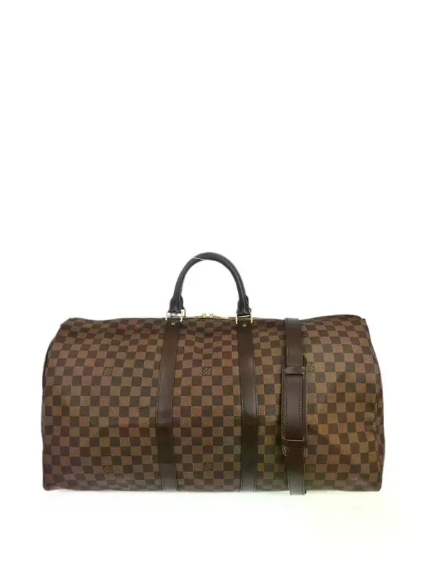 LOUIS VUITTON Keepall Bandouliere Duffle Bag - Brown