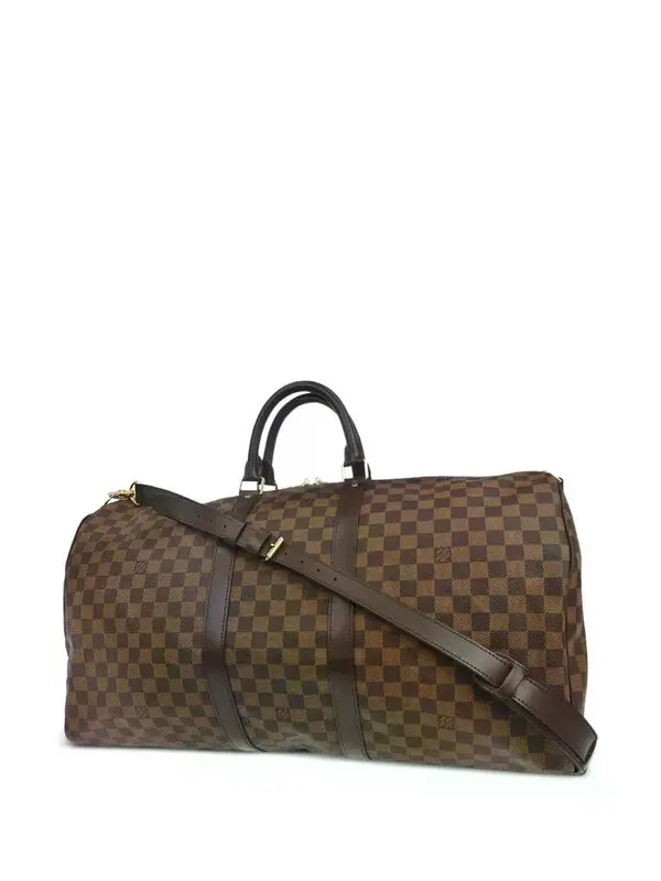 LOUIS VUITTON Keepall Bandouliere Duffle Bag - Brown