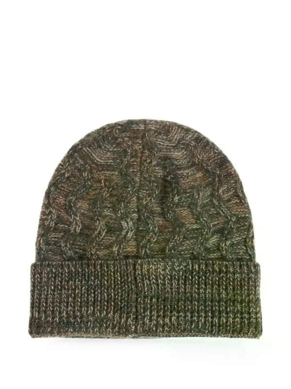 Etro Cable-knit Embroidered-logo Beanie Hat