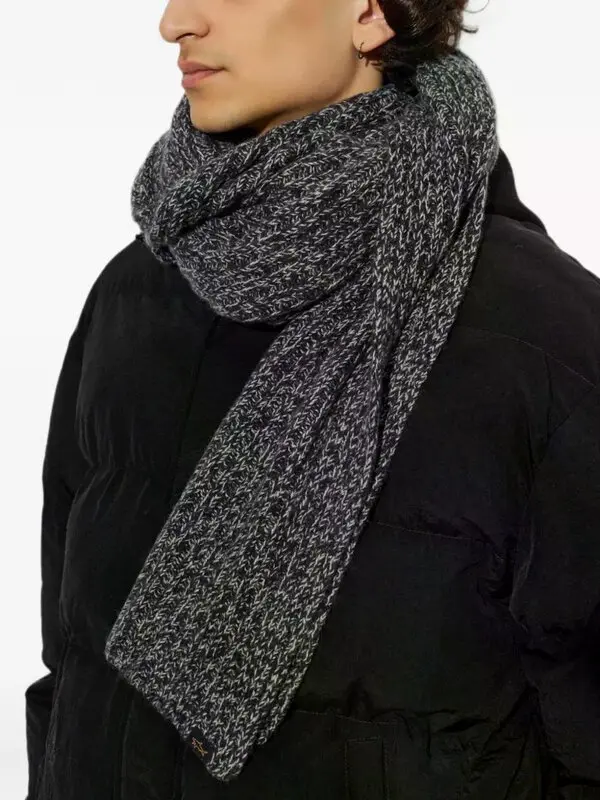 Paul & Shark Logo-patch Scarf - Blue