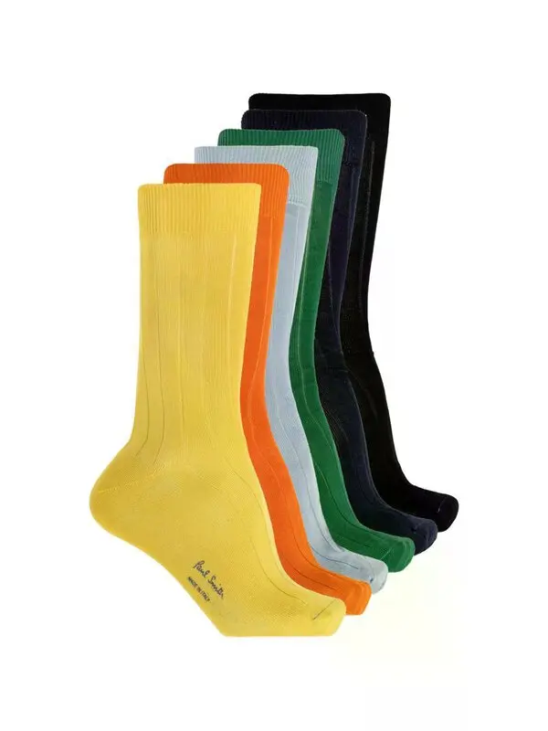 Paul Smith Ribbed-knit Socks - Yellow