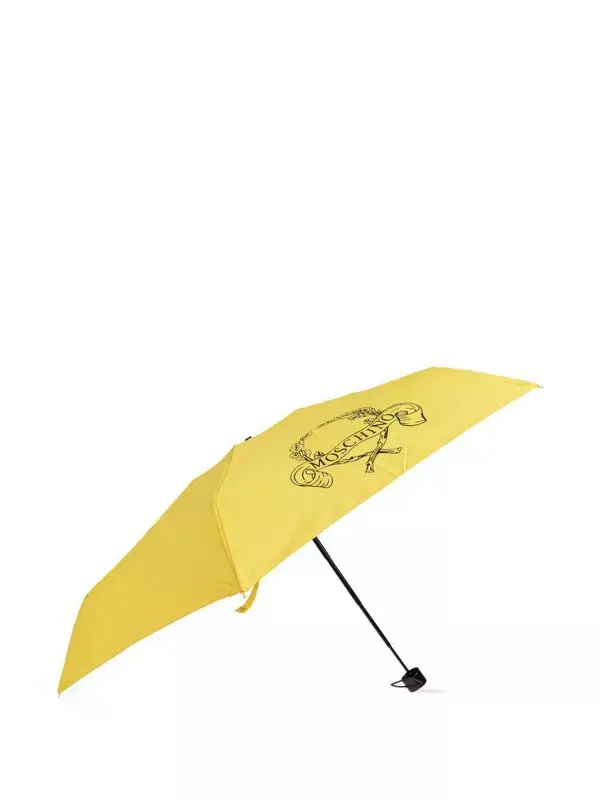 Moschino Logo-print Foldable Umbrella - Yellow