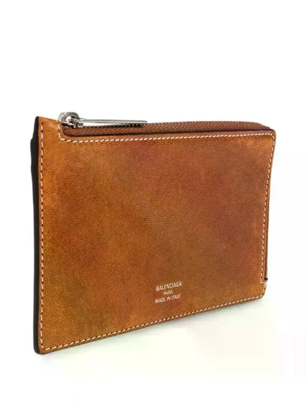 Balenciaga Zip-around Leather Card Holder