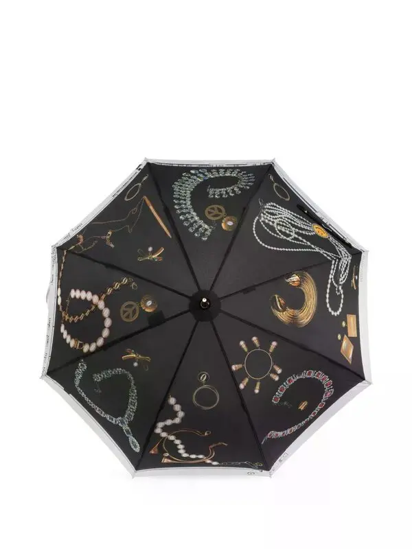 Moschino Jewellery-print Umbrella - Black