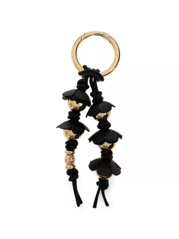 Michael Kors Beaded Floral Keychain - Black