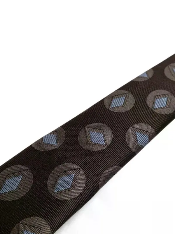 Giorgio Armani Geometric-print Silk Tie