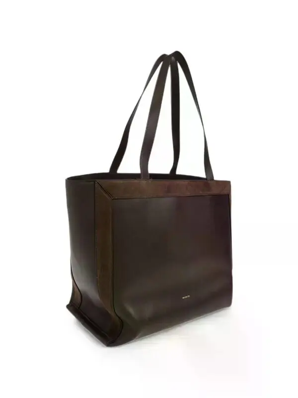 WANDLER Medium Ida Suede-panel Leather Tote Bag
