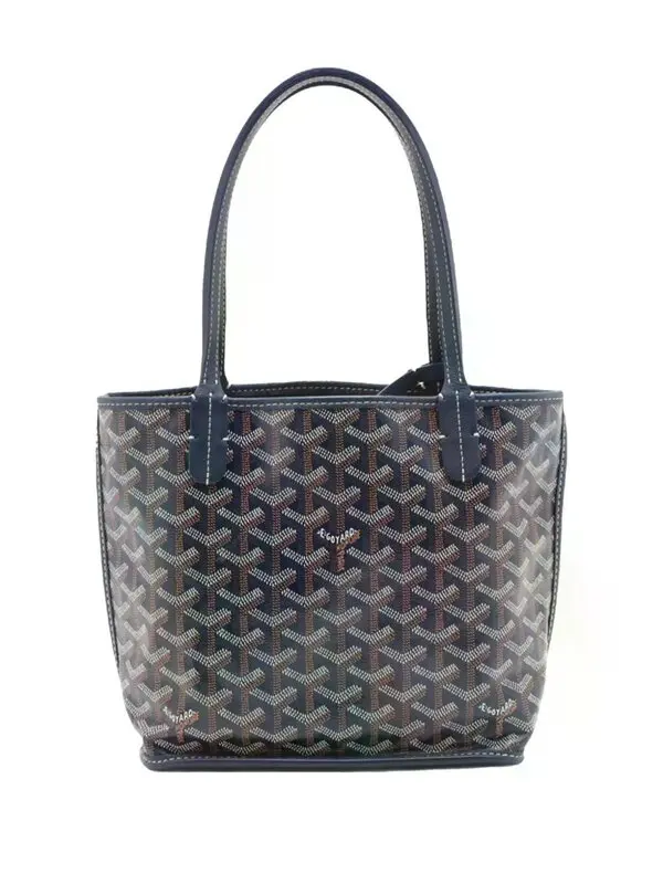 Goyard 2000-2026 Mini Goyardine Reversible Anjou Tote Bag - Blue