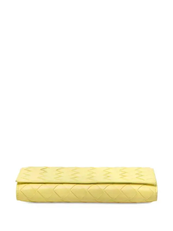 Bottega Veneta 2012-2026 Nappa Intrecciato Continental Flap Wallet Long Wallets - Yellow