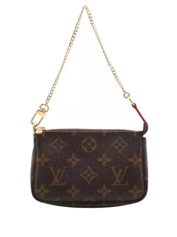 LOUIS VUITTON 2017 Monogram Mini Pochette Accessoires Handbag - Brown