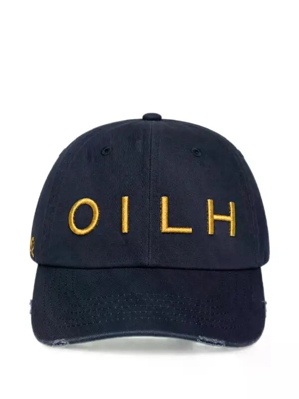 LES HÉRITIERS Logo-embroidered Distressed Baseball Cap