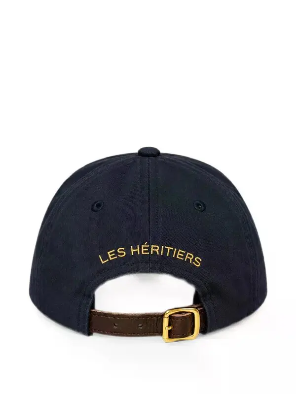 LES HÉRITIERS Logo-embroidered Distressed Baseball Cap