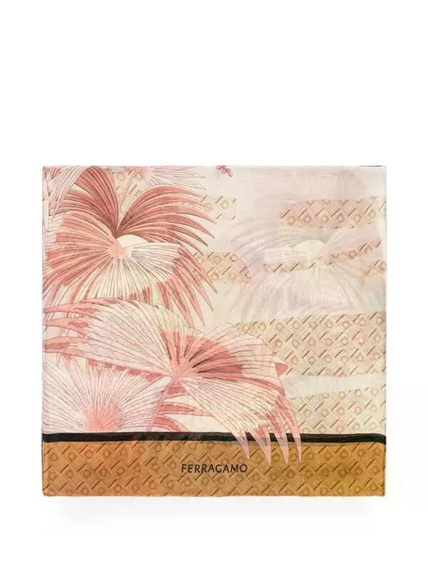 FERRAGAMO Printed Silk Scarf - Neutrals