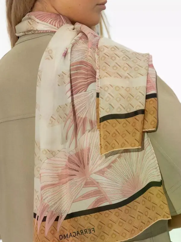 FERRAGAMO Printed Silk Scarf