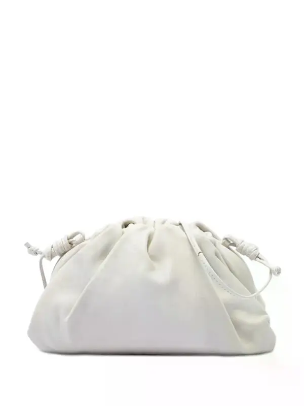 Bottega Veneta 2012-2026 Lambskin The Mini Pouch Crossbody Bag - White