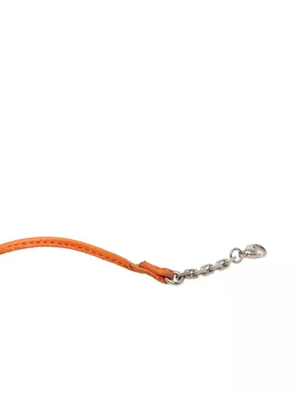 Hermès Milo Lambskin Carmencita Page Marker Key Chain - Orange