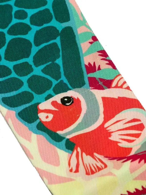 Hermès 2000-2026 Under The Waves Twilly Silk Scarf Scarves