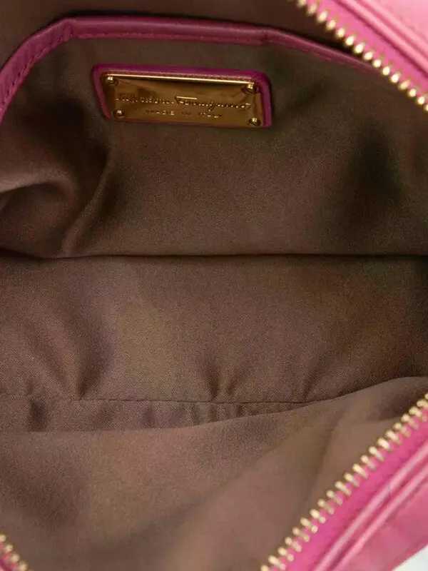 FERRAGAMO Leather Vara Bow Camera Bag