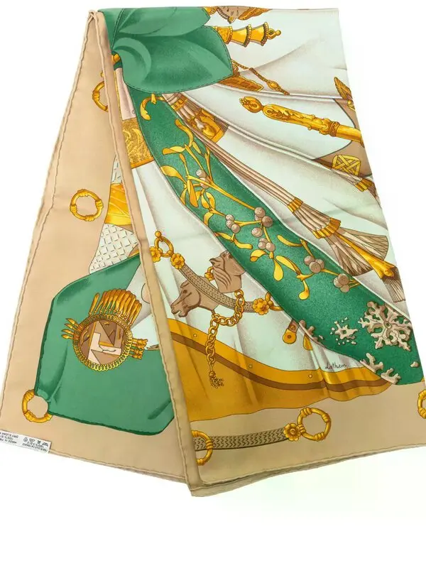 Hermès 1980-2010 Soleil De Soie Silk Scarf 90 Scarves - Brown