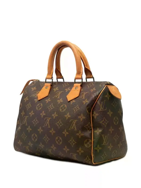LOUIS VUITTON Monogram Speedy 25 Boston Bag - Brown