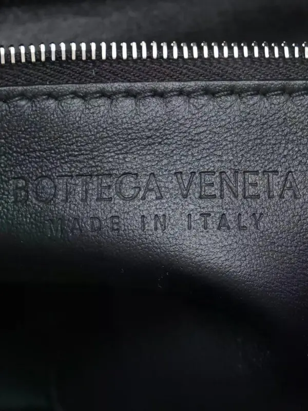 Bottega Veneta Calfskin Intreccio Diago Crossbody Bag - Black