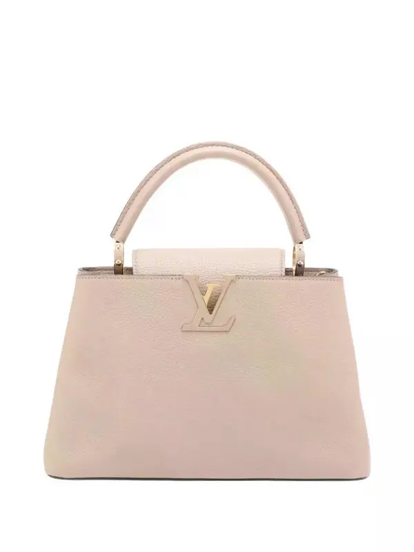 LOUIS VUITTON 2019-2026 Taurillon Capucines Mm Satchel - Neutrals